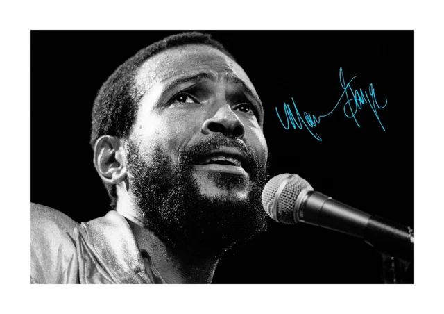 MARVIN GAYE 1 A4 reproduction signed photograph poster with choice of ...