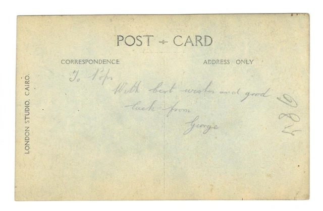 WW1 PHOTO MACHINE Gun Corps Infantry soldier, Cairo, maybe battle patch, name £16.12 - PicClick UK