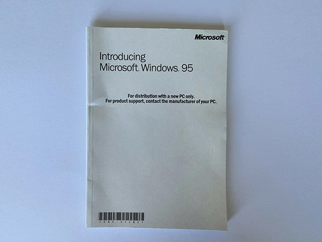INTRODUCING WINDOWS 95 Manual Book Rare Vintage Retro Tech Collector $9 ...