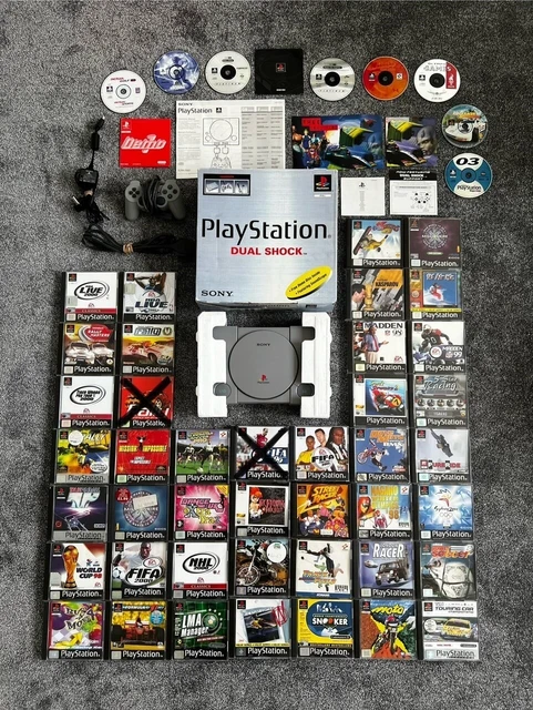 BOXED SONY PS1 Console + Games + Demos Bundle [PlayStation 1 Dual Shock ...