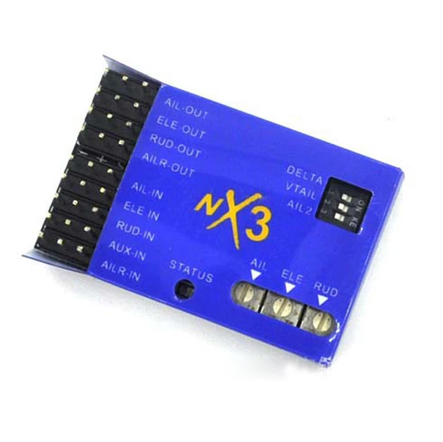 NX3 3D FIXED-WING Gyro Flight Controller Autobalance Stabilizer For RC ...