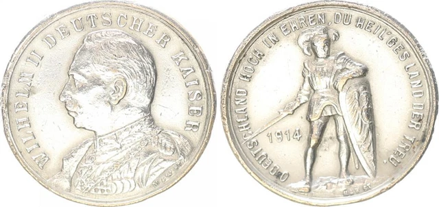 ALEMANIA/PRUSIA MEDALLA 1914 Alemán Kaiser König De Preußen Wilhe 98023 ...
