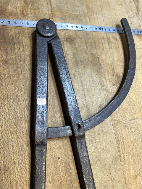 (N°13 OLD TOOL compass , OUTIL ANCIEN, COMPAS Forgé XIXEme tailleur de ...