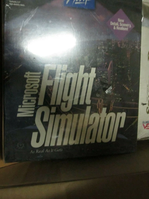 MICROSOFT FLIGHT SIMULATOR PC DOS 1995 RARE boîte MS-DOS VINTAGE NEUF ...