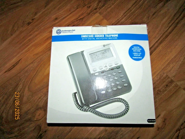 SOUTHWESTERN BELL CORDED Phone SWB 2300 with answering machine perfect ...