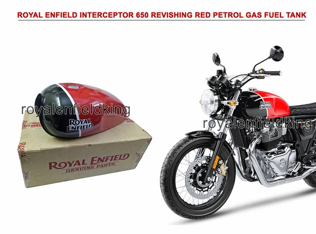 GENUINE ROYAL ENFIELD Interceptor 650 cc Ravishing Red Fuel Petrol Gas ...