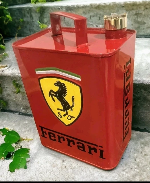 FERRARI FUEL PETROL Oil Can Decorative Display Can Mancave Workshop ...