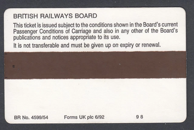TRAIN RAILWAY TICKET London Underground Rail Travelcard 1995 Sydenham ...