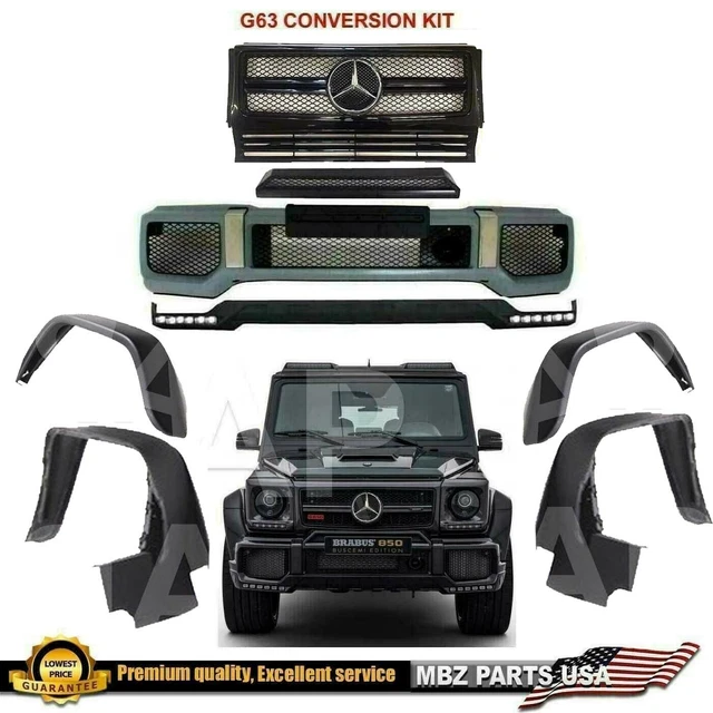 G63 AMG PARTS Body Kit Bumper Flares Grille G550 upgrade G500 LED LIP ...