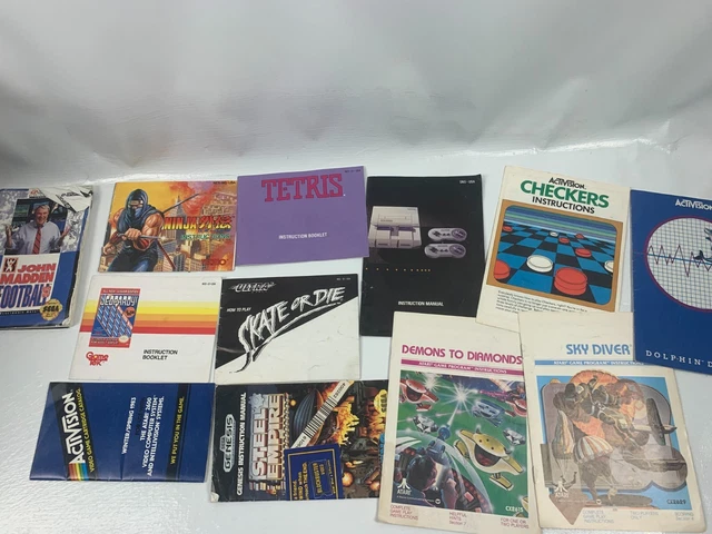 VINTAGE VIDEO GAME Booklet Lot Atari NES Sega Manuals $30.00 - PicClick