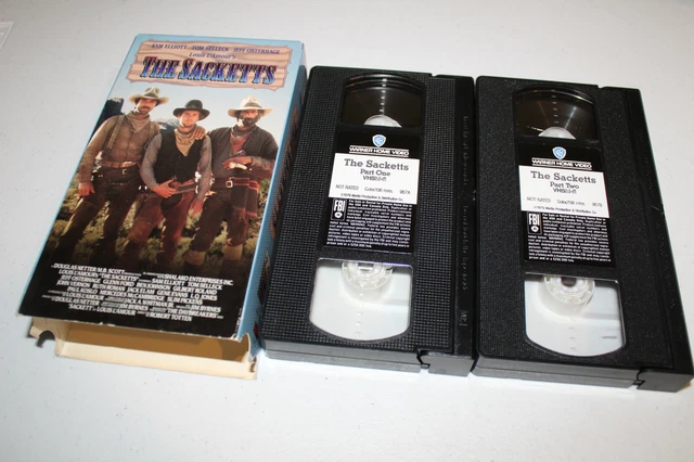 THE SACKETTS (VHS 1979, 2-Tape Set) Sam Elliott, Tom Selleck, Jeff ...