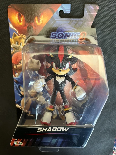 SONIC THE HEDGEHOG 3 Movie SHADOW Figure Toy Jakks Pacific 2024 5” New ...