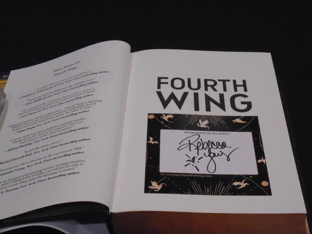 SIGNED REBECCA YARROS Fourth Wing, Wing & Claw The Empyrean Collection ...