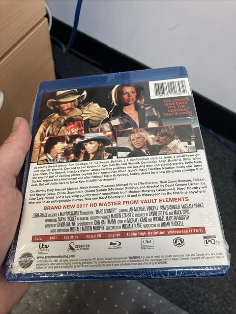 HARD COUNTRY BLU-RAY 1981 Jan-Michael Vincent Kim Basinger Daryl Hannah ...