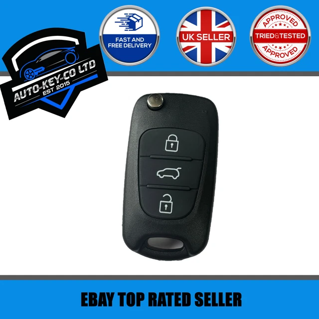 NEW REPLACEMENT 3 Button Remote Flip Key Fob Case For Hyundai I20 30 ...