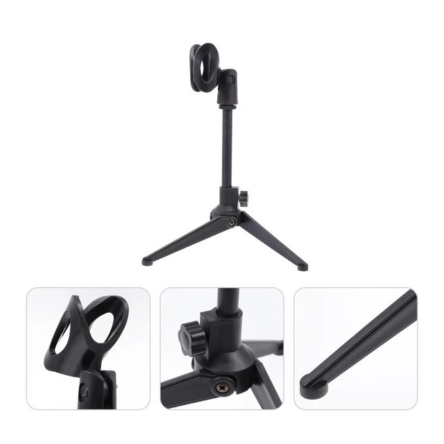 MIC SUPPORT MICROPHONE Trépied Pied De Micro Microphone De Bureau ...