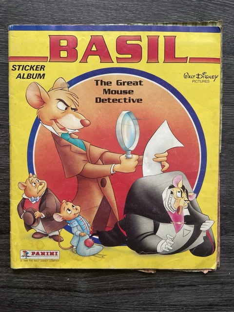 BASIL THE GREAT Mouse Detective Panini Sticker Album 100% Complete Walt ...