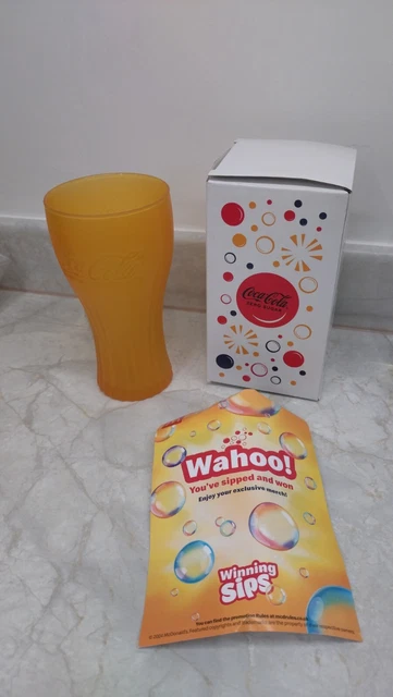 MCDONALDS COCA COLA Winning Sips Limited Edition 2024 Glass Yellow ...