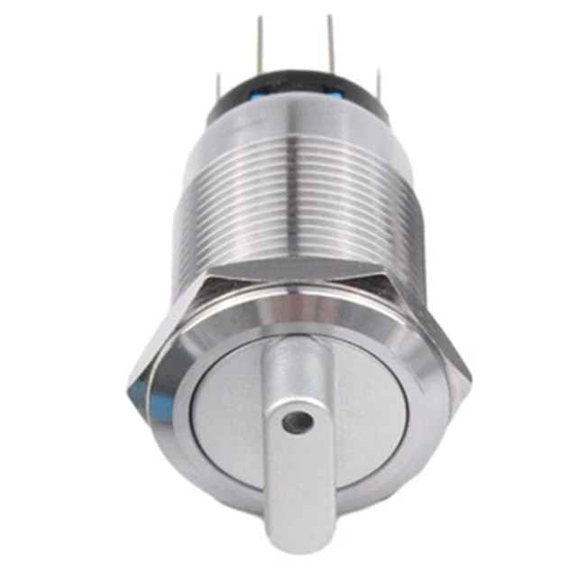 RUGGED STAINLESS STEEL 304 19mm Momentary Selector 2Positions 1NO1NC ...