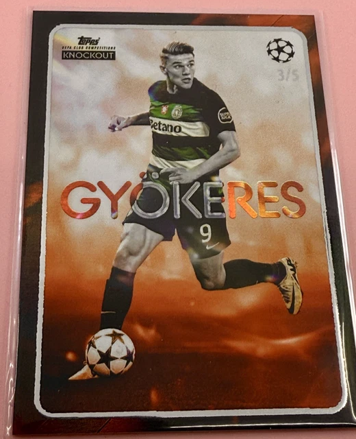 VIKTOR GYOKERES 2024/25 Topps UCC Knockout Orange 3/5 Sporting Clube De ...