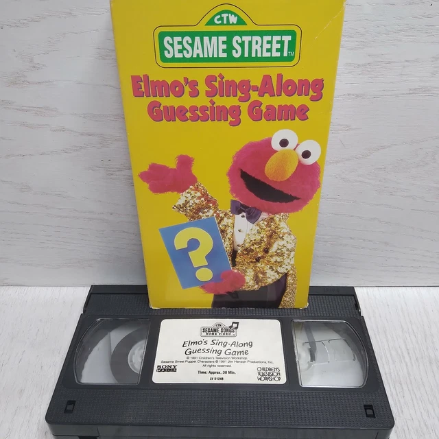 Sesame Street Elmo S Sing Along Guessing Game Vhs 1991 Closed Captioned