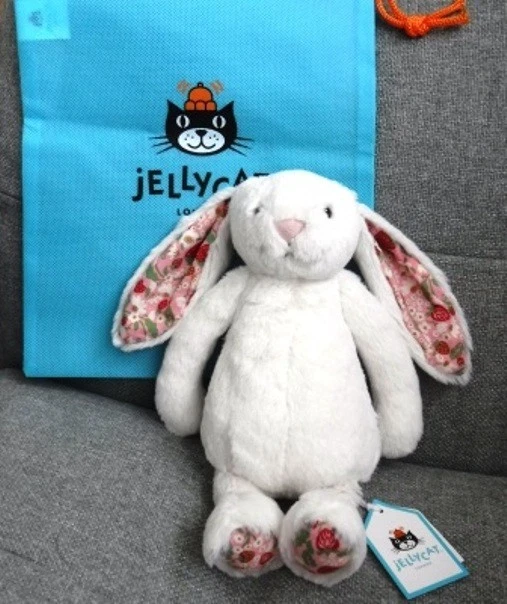 BN WITH TAGS Genuine Jellycat Blossom Cream 'Berry' Bunny Small 18cm in ...