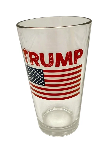 TRUMP SHAKER PINT glass, Trump 2024, American flag pint glass ...