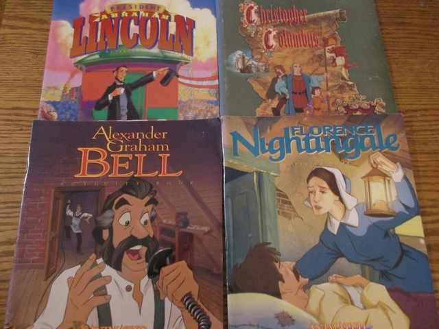 ANIMATED HERO CLASSICS 7 book set (Pasteur/Washington/Edison/Columbus ...