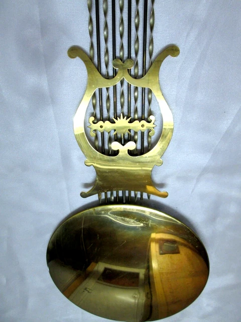 BALANCIER LYRE 9 brins de COMTOISE + 2 POIDS 3,9 & 3,6 Horloge Pendule ...