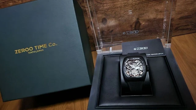 ZEROO TIME T9-01 The T9 Tourbillon Skeleton Automatic Watch w/Original ...