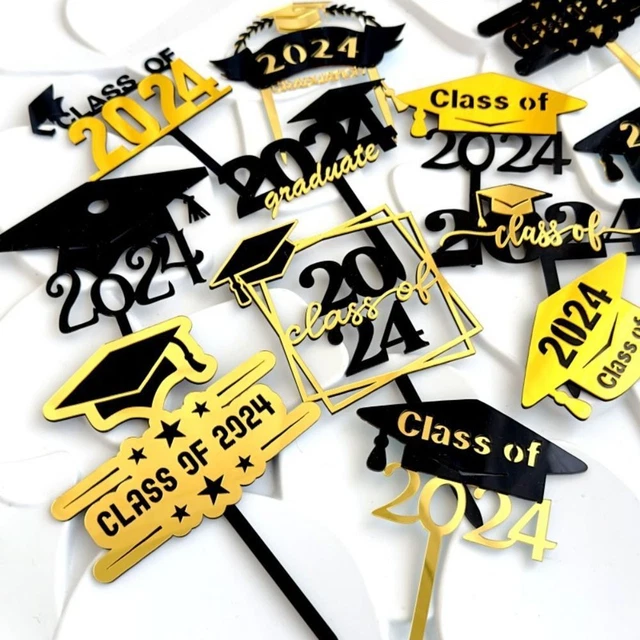 CLASS OF 2024 Graduation Cake Toppers Graduation Party Cake Decorations ...
