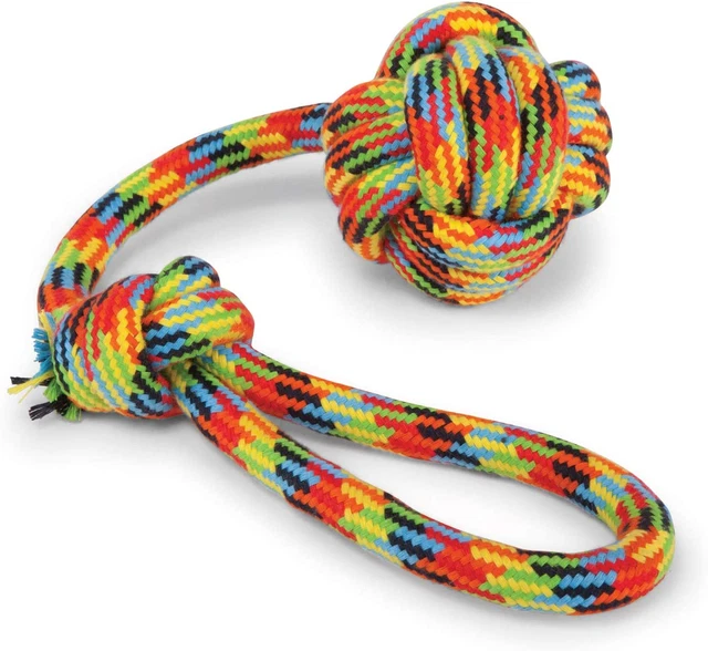 BRAIDED ROPE SLING Knot Ball Dog Toy, Assorted, Large $25.05 - PicClick AU