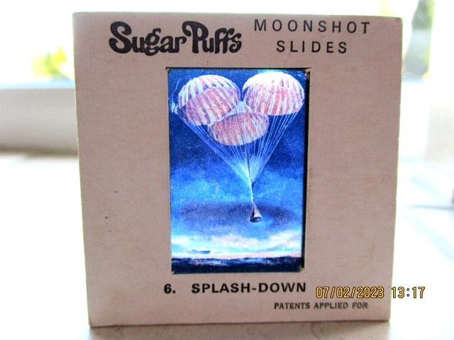MOONSHOT SLIDES SUGAR Puffs Cereal Trade Slide No 6 SPLASH DOWN (1968 ...