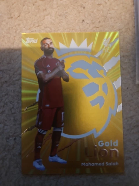 TOPPS 2026 PREMIER League Mo Mohamed Salah Gold Lion Liverpool £1.13 ...