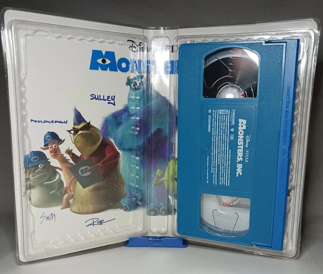 DISNEY ~ PIXAR Monsters, Inc. 2002 [VHS] Blue Tape W/White Clamshell ...