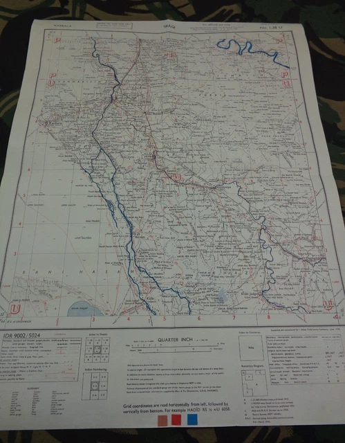 WW2 BRITISH MAP of IRAQ entitled "KARBALA" (FOR OFFICIAL USE ONLY) £54. ...