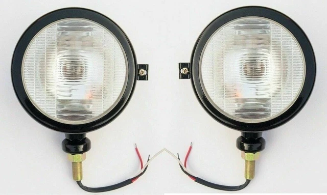 MASSEY FERGUSON TRACTOR Head Lights set-Black RH & LH fits in 10Massey ...