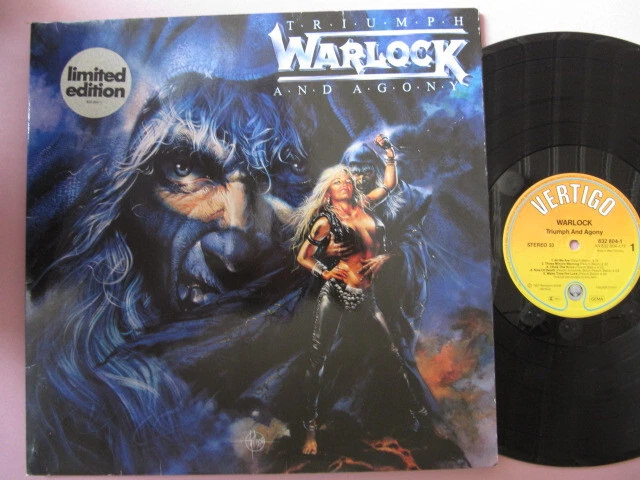 VINYL WARLOCK TRIUMPH AND AGONY VERTIGO 832804-1 Klappcover LP 1987 HEAVY METEL EUR 30,00 ...
