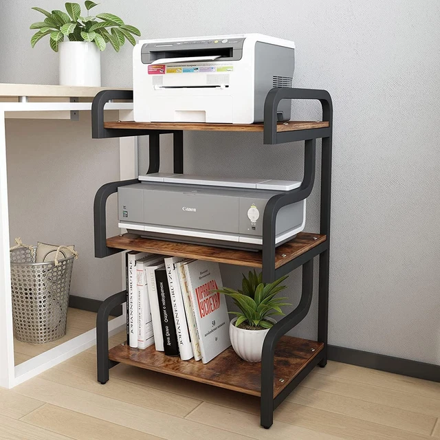 PUNCIA 3-TIER PRINTER Stand with Storage Movable Printer Table on ...