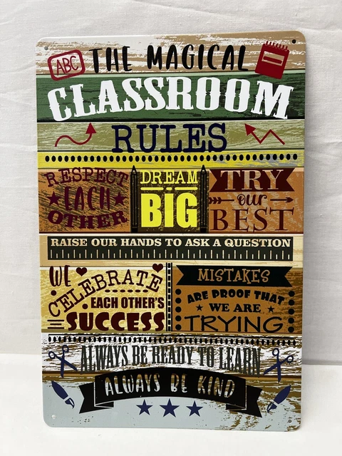 CLASSROOM RULES SIGN Back to School Classroom Decor 8 X 12 for ...