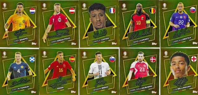 TOPPS UEFA EURO EM 2024 - Gold Sticker STAR PLAYER SP ohne und mit ...