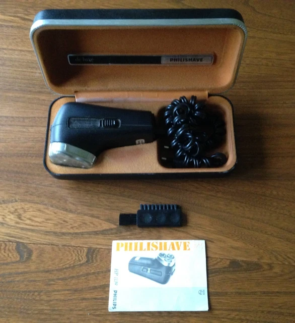 VINTAGE PHILISHAVE TRIPLE Head HP 1139 Electric Shaver with Brush ...