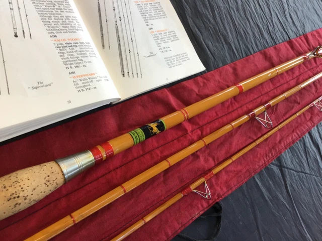 RARE VINTAGE ALLCOCKS “Wallis Wizard” 11ft 3pc cane coarse fishing rod ...