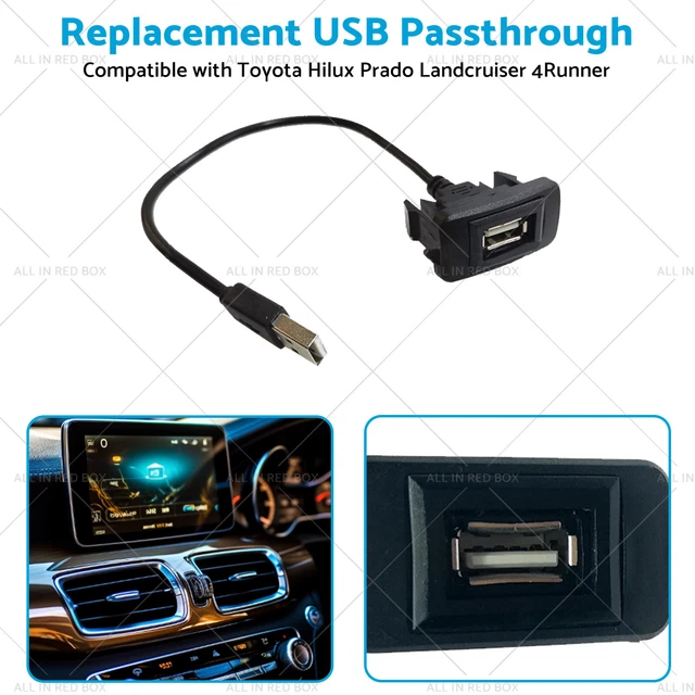 REPLACEMENT USB PASSTHROUGH Suitable For Toyota Hilux Prado Landcruiser ...