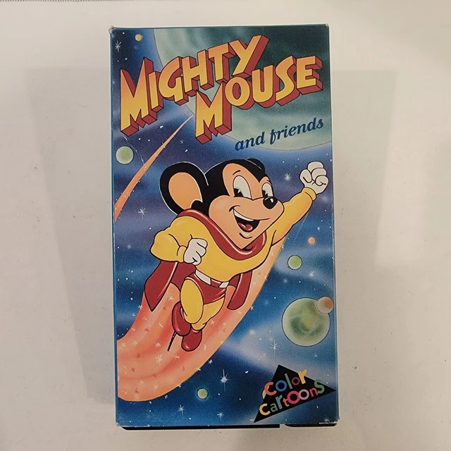 VTG 1991 CARTOON Favorites Mighty Mouse public domain art cover VHS ...