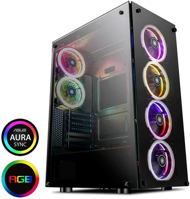 GAMEMAX PREDATOR FULL-TOWER RGB PC Gaming Case, E-ATX, Full Tempered ...