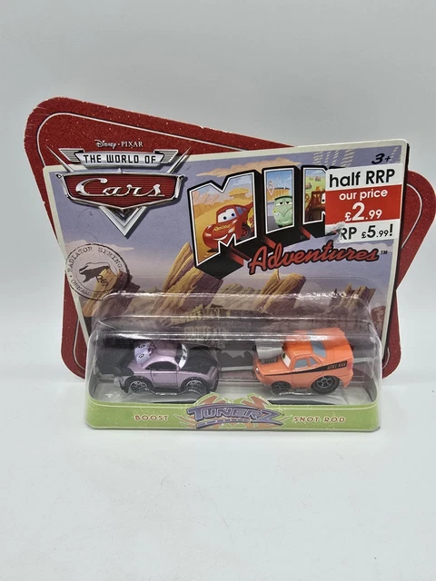 DISNEY PIXAR THE World Of Cars Boost And Snot Rod Tunerz Mini ...