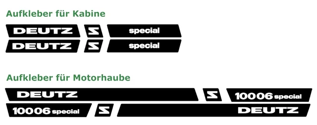 DEUTZ AUFKLEBER D10006 Special Traktor EUR 149,00 - PicClick DE
