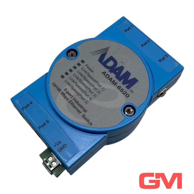 ADVANTECH 5-PORT UNMANAGED Industrial 10/100Mbps Ethernet Switch ADAM ...