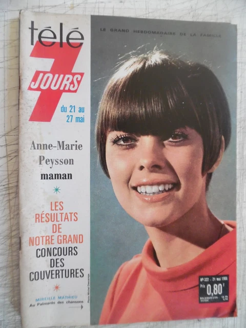 TELE 7 JOURS No 322-05/1966- Mireille Mathieu-Antoine -Divers-Pub Bonux ...